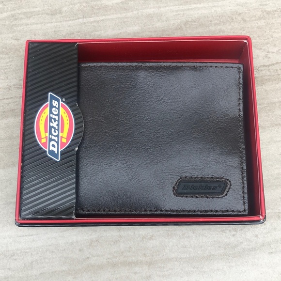 Dickies | Bags | Dickies Brown Leather Bifold Wallet | Poshmark